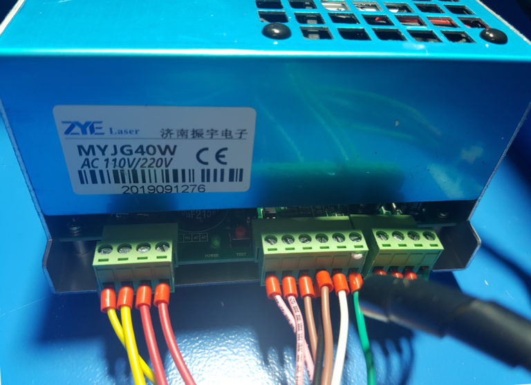 Installing the Mini Gerbil 2 on the K40 power supply Type 1